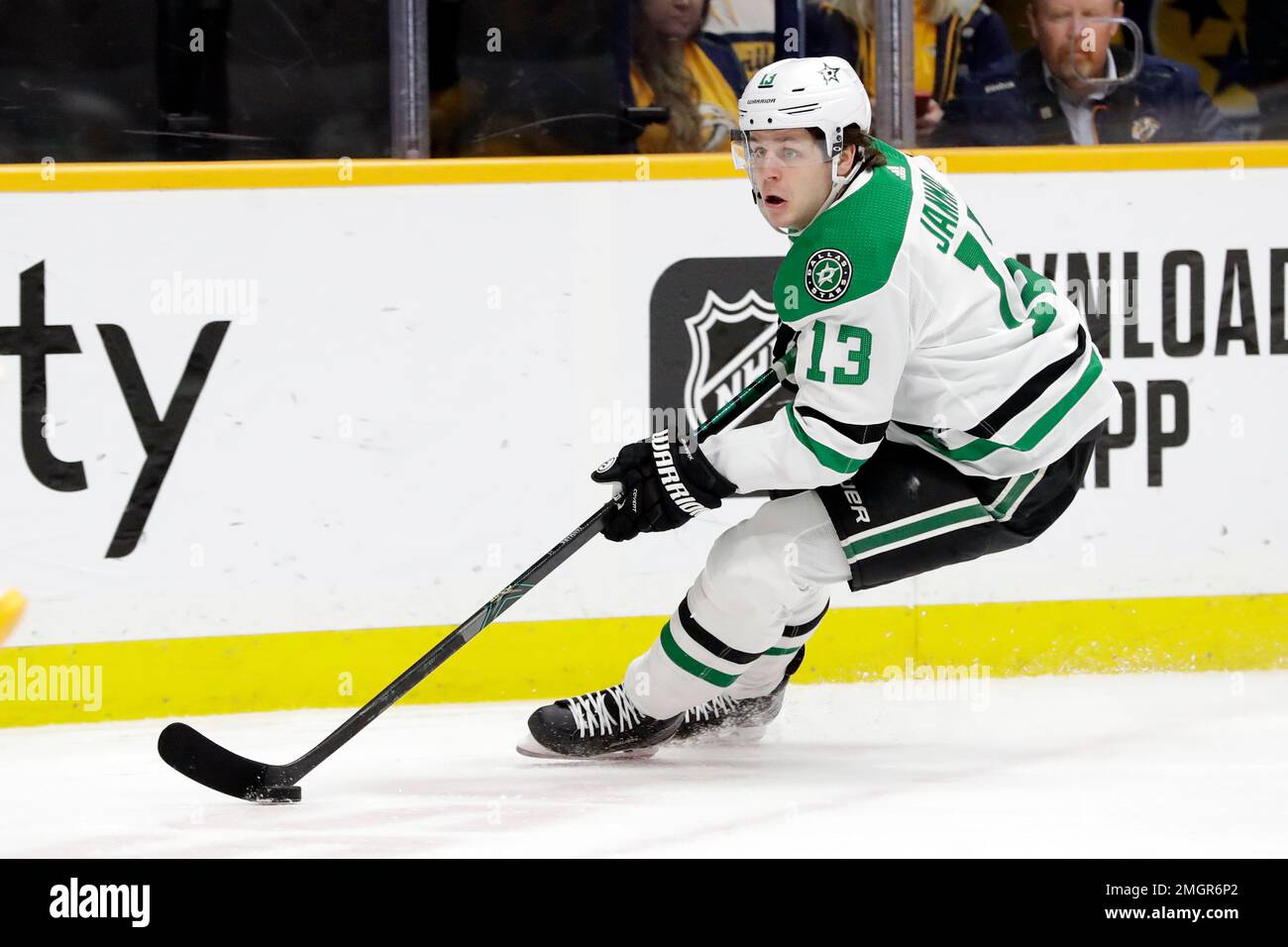 Dallas Stars center Mattias Janmark, of Sweden, plays against the ...