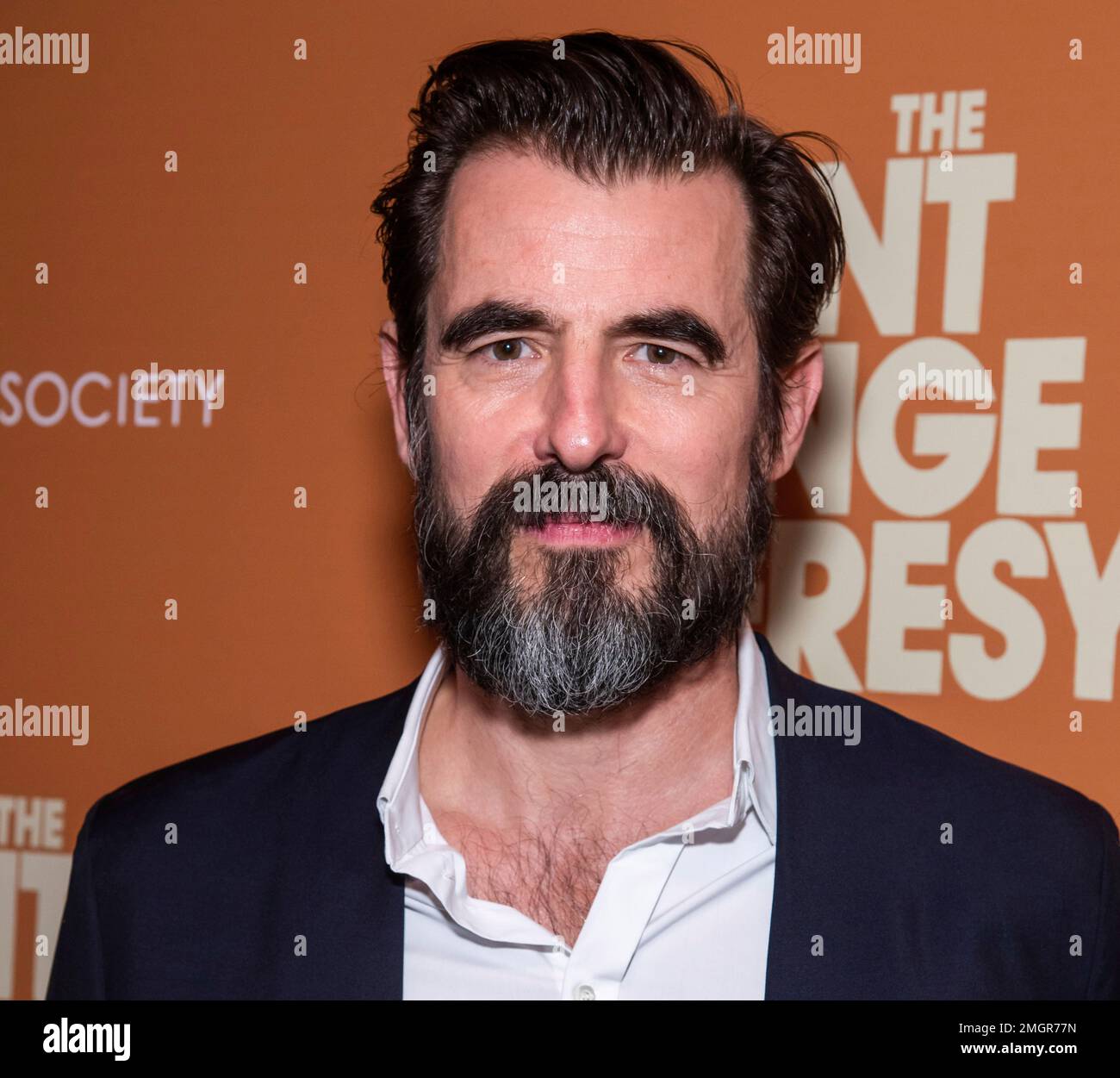 Claes Bang attends a screening of "The Burnt Orange Heresy", hosted by ...