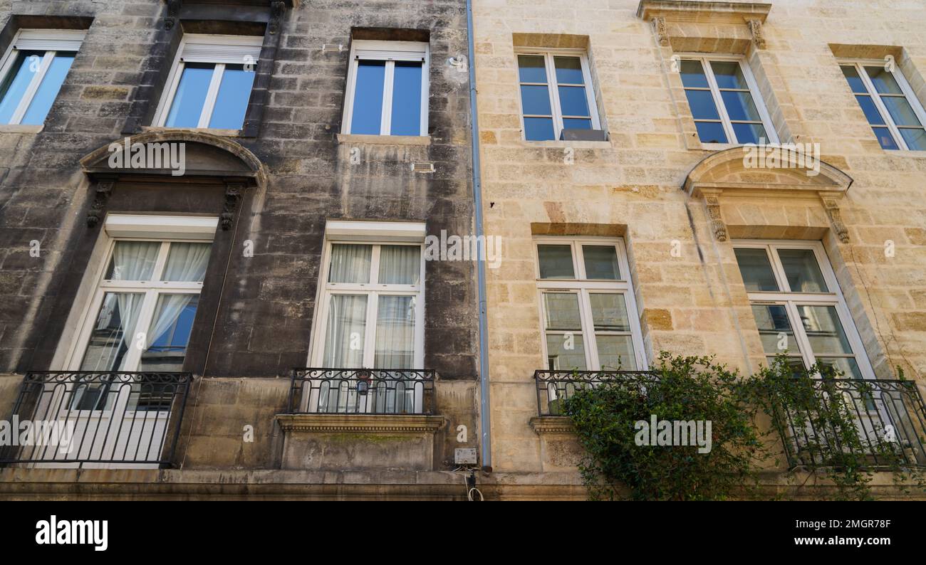 before and after cleaning wall of clean building facades with ...