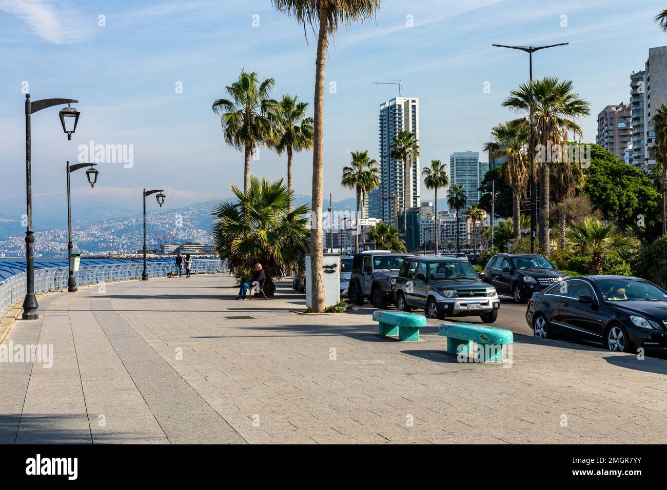 Corniche Boulevard in the Raouche. Residential and Commercial ...