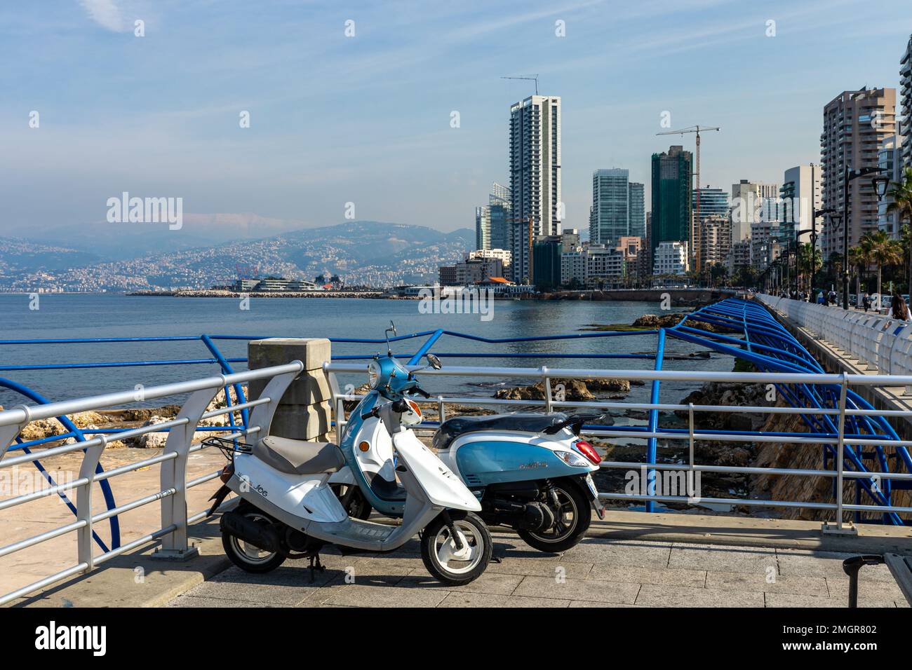 Corniche Boulevard in the Raouche. Residential and Commercial ...