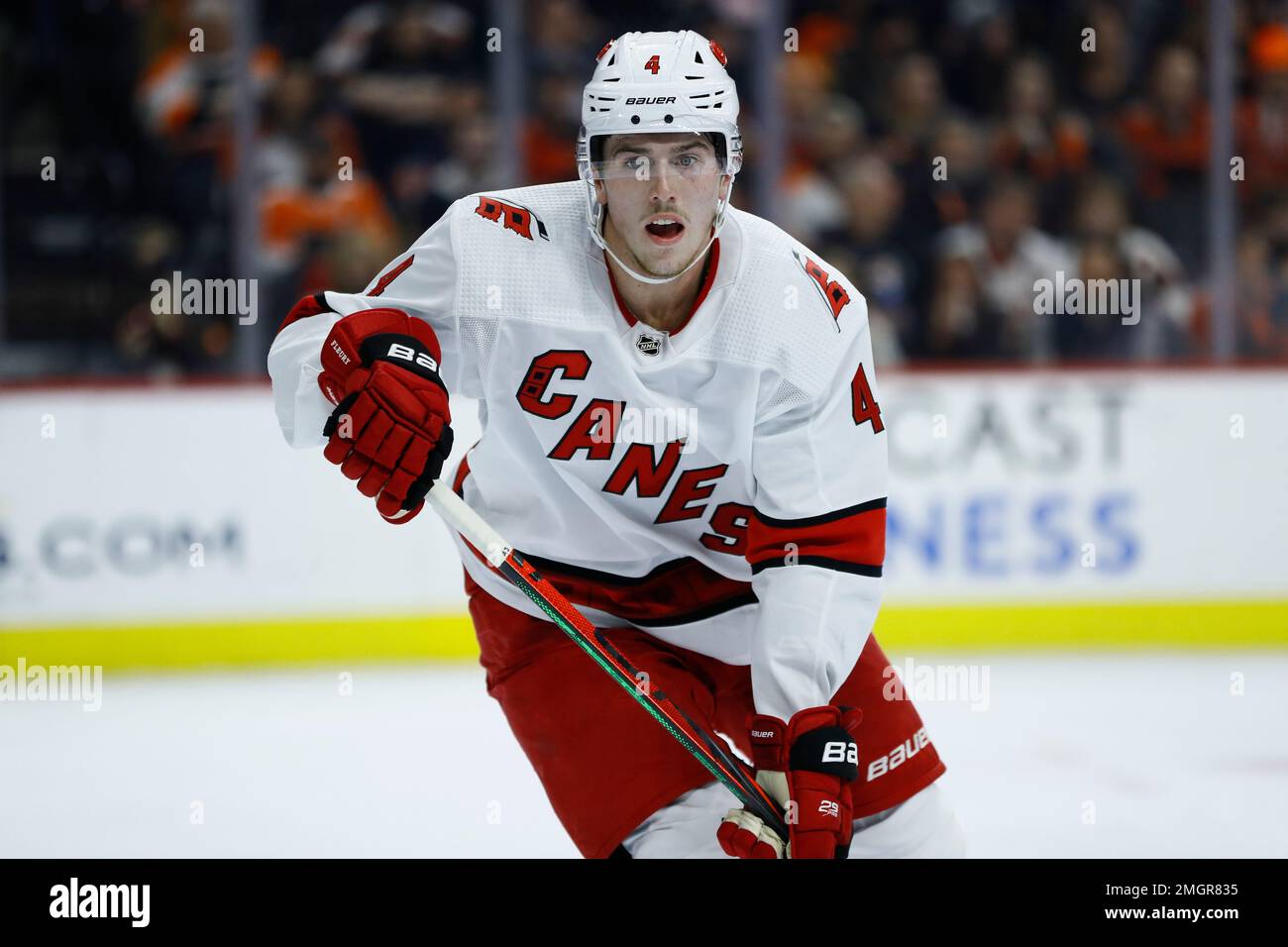 Carolina Hurricanes' Haydn Fleury plays during an NHL hockey game ...