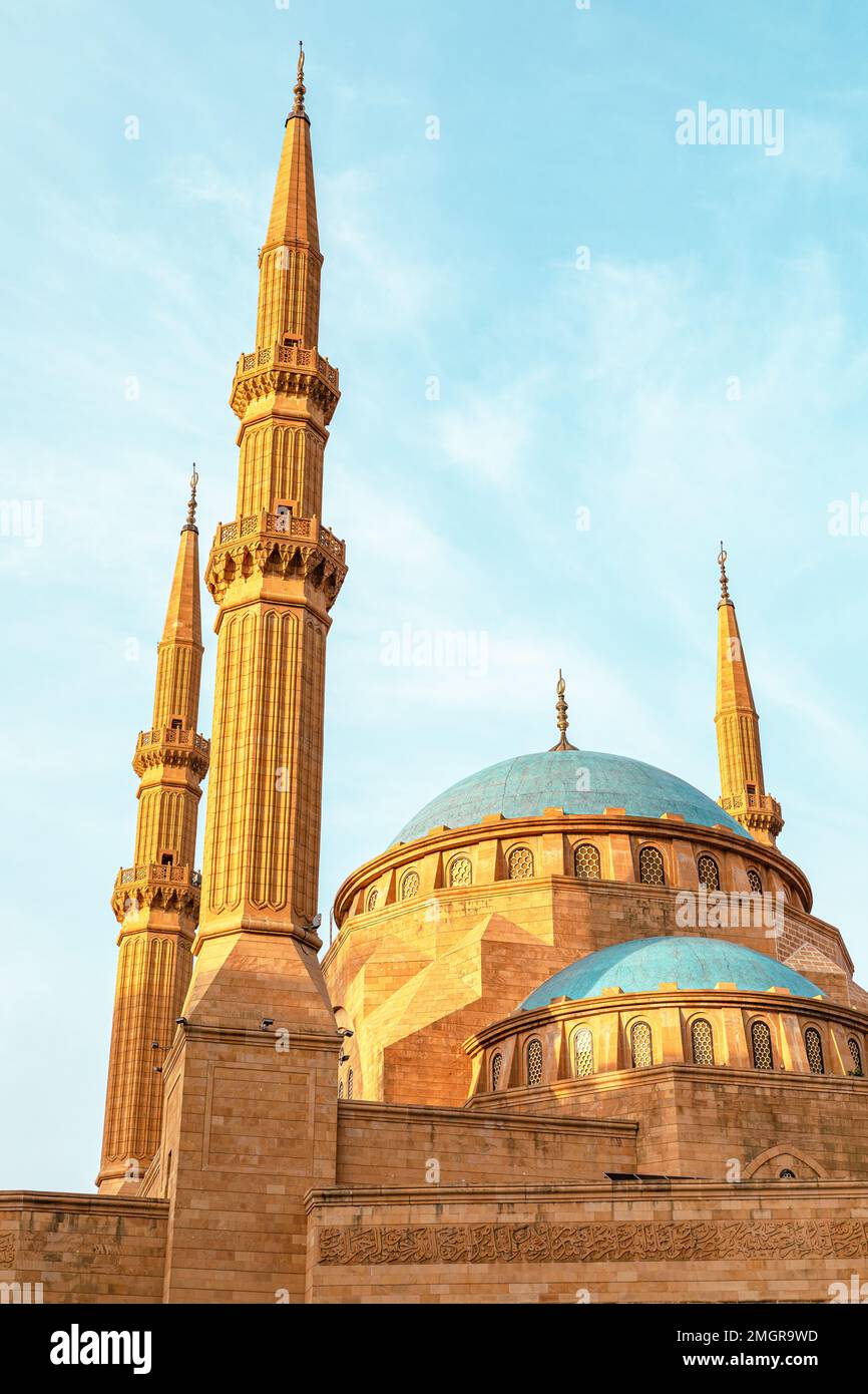 Mohammad Al-Amin Mosque and Saint George Greek ortodox church in the ...