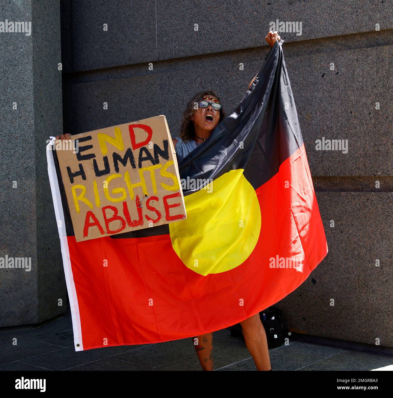 Aboriginal protest board hi-res stock photography and images - Alamy