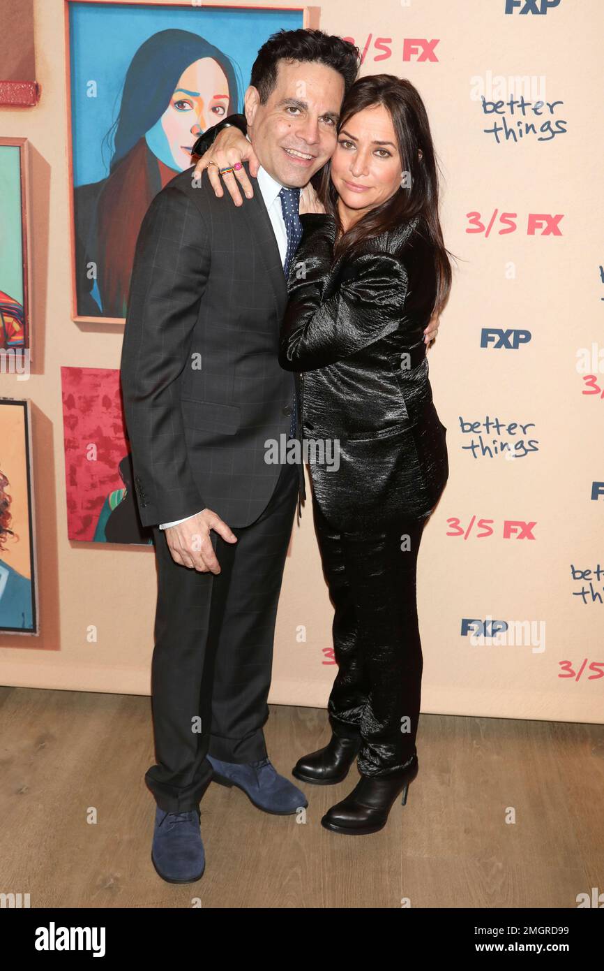 Mario Cantone, left, and Pamela Adlon attend the premiere of FX's ...