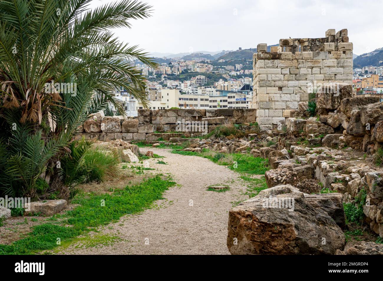 Byblos Crusader Castle, Lebanon. It was built by the Crusaders in the ...