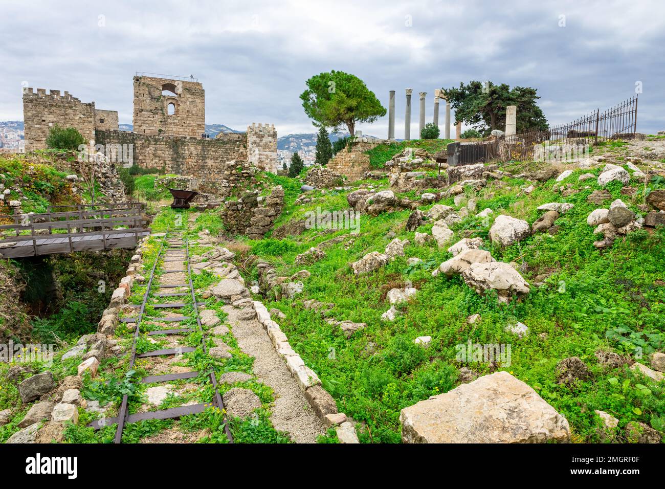 Byblos Crusader Castle, Lebanon. It was built by the Crusaders in the ...