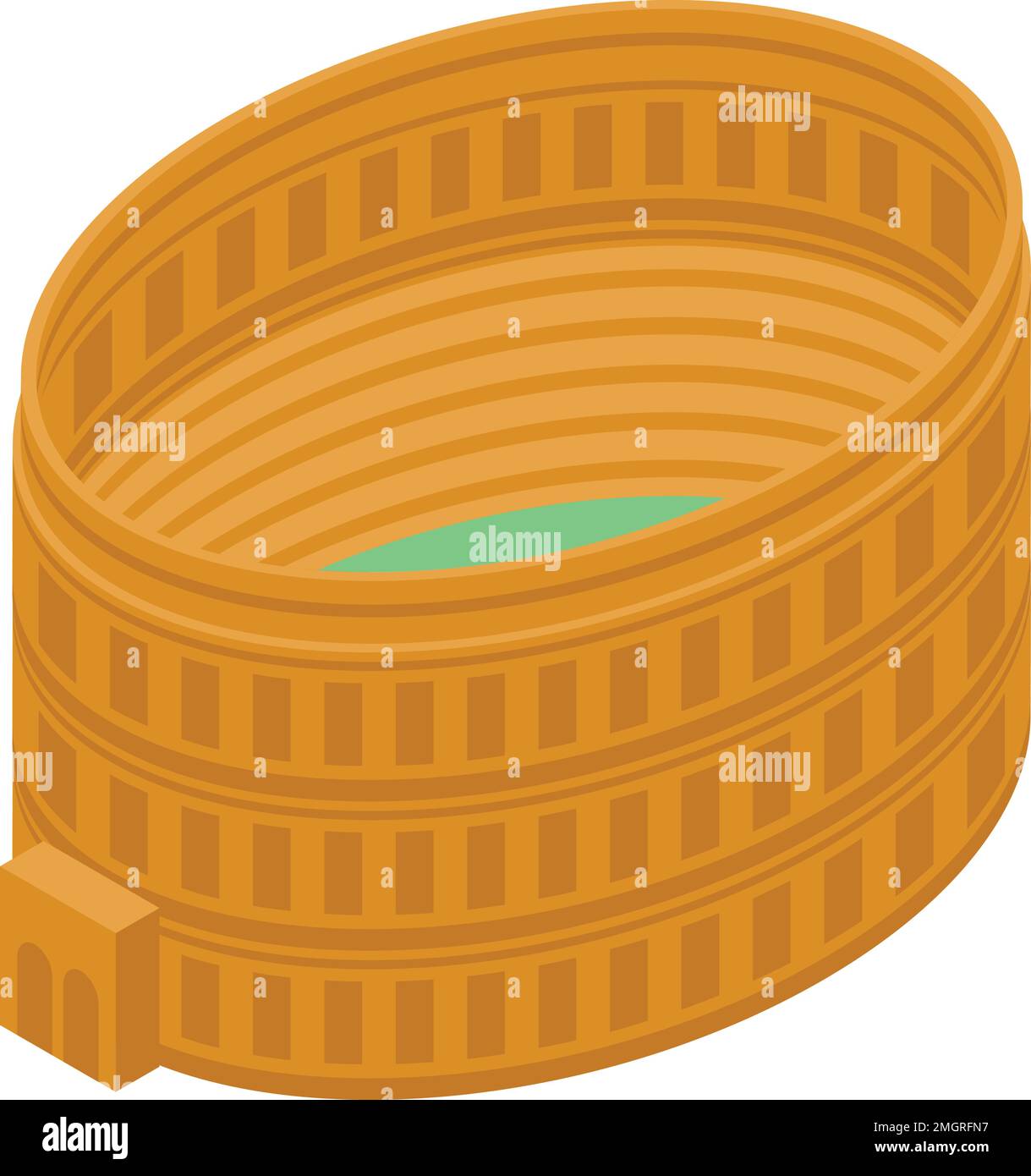 Medieval amphitheater icon isometric vector. City travel. Old culture ...