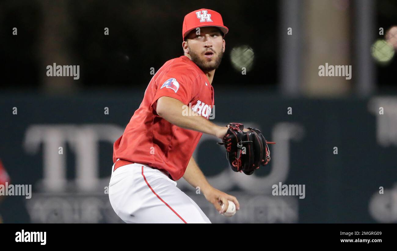 Houston pitcher Nick Rupp during an NCAA baseball game on Tuesday, Feb ...
