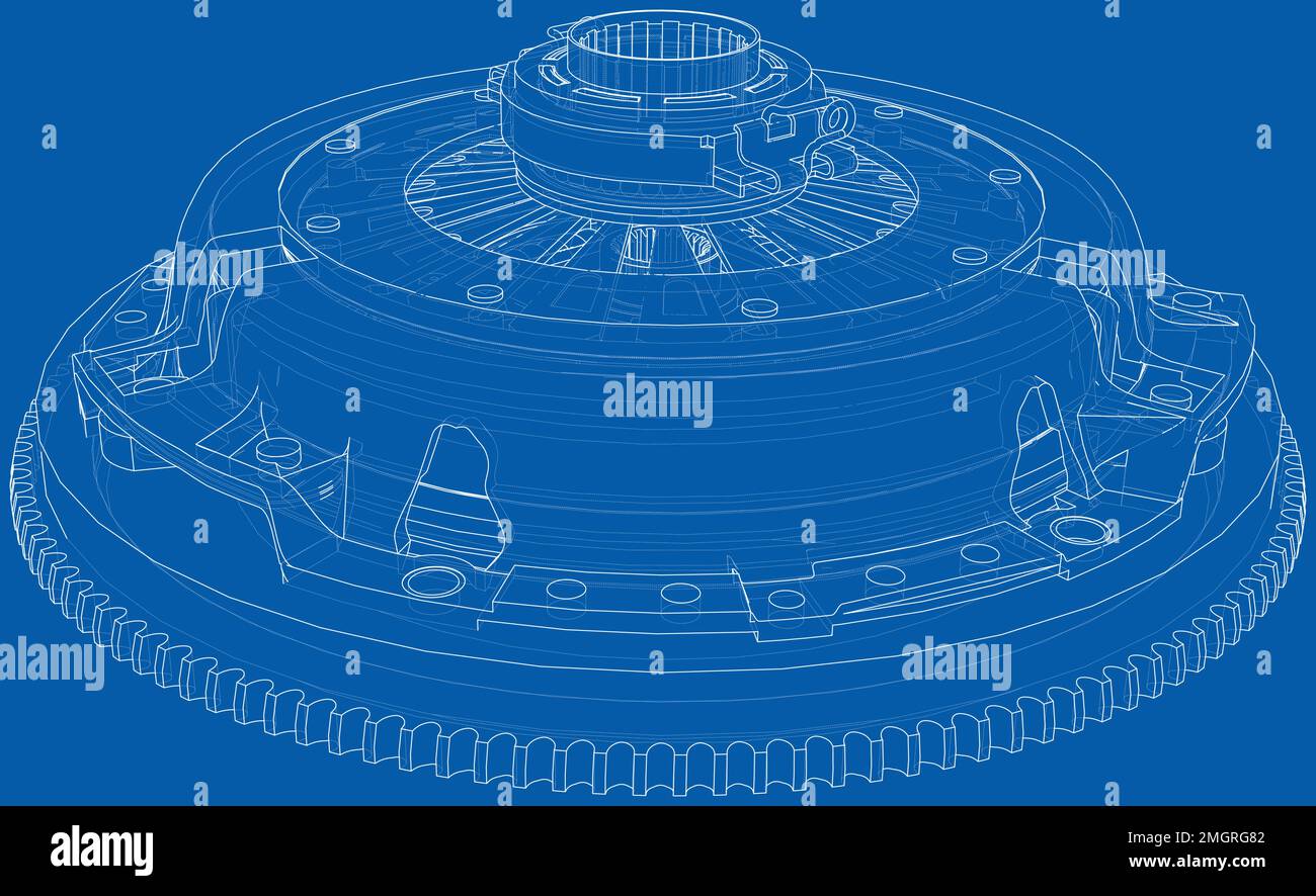 Sketch of clutch basket for the car. Vector Stock Vector Image & Art ...