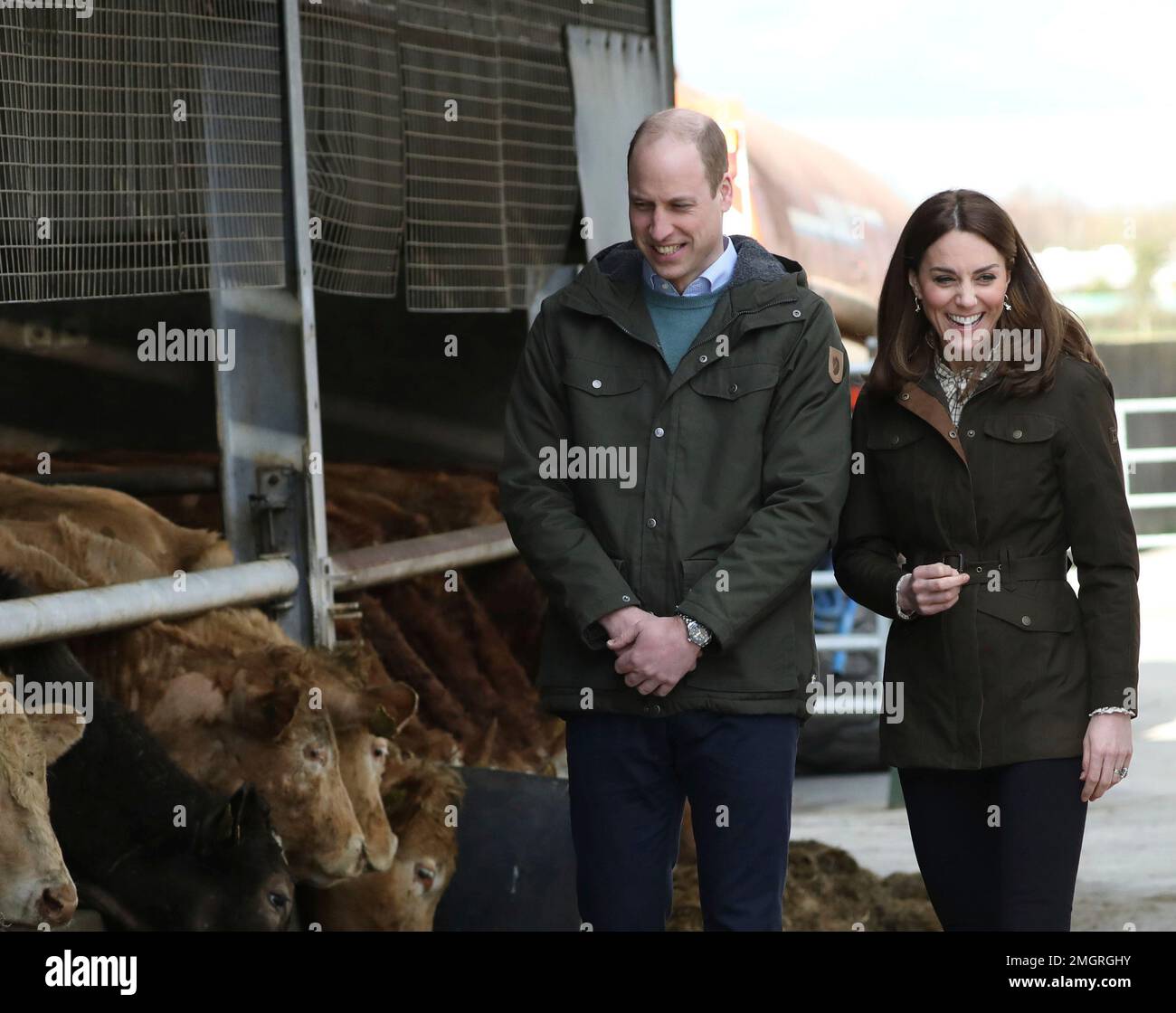 Britain's Prince William, second right, and Kate the Duchess of ...