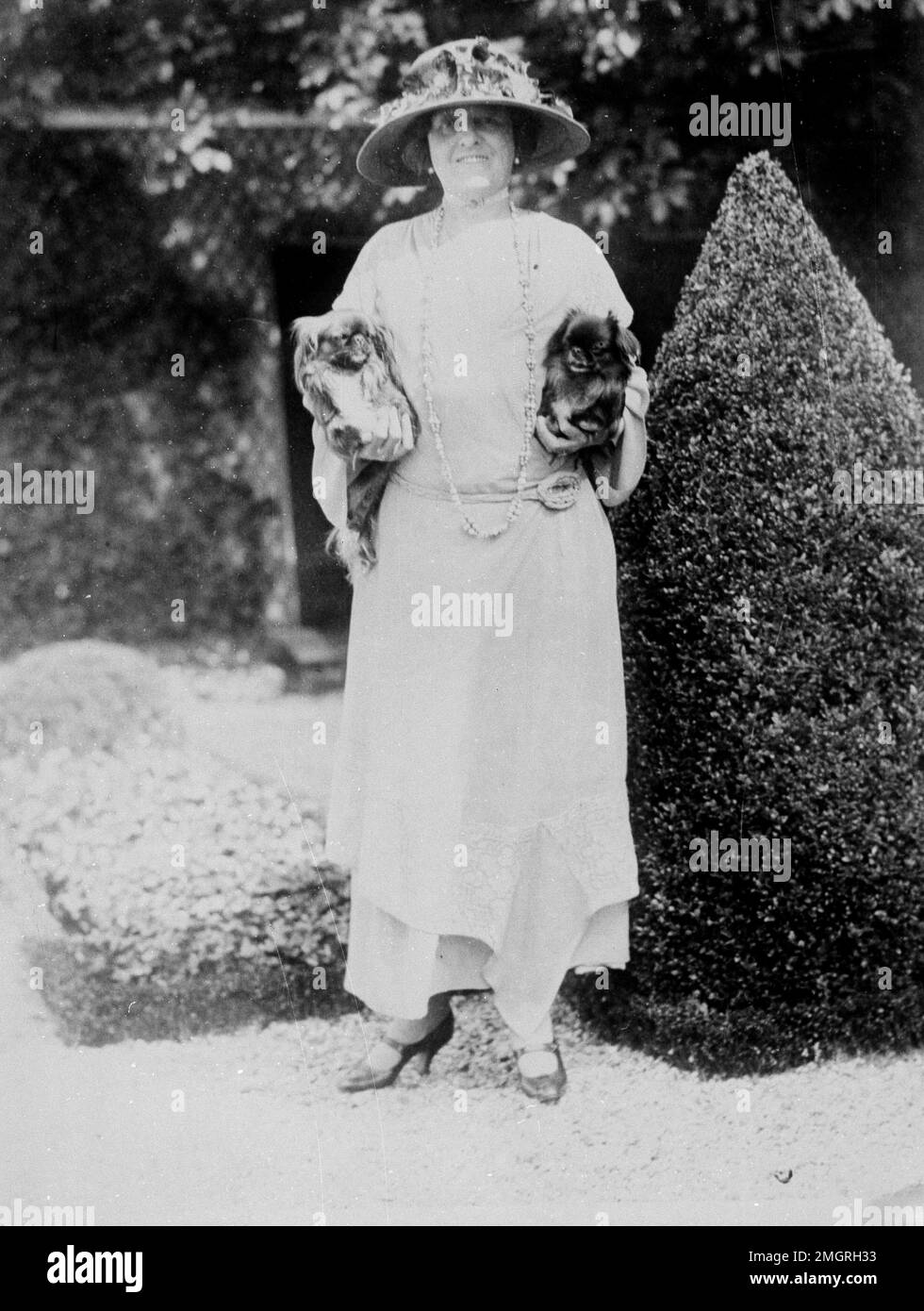 Prolific American author Edith Wharton is picture with her beloved dogs ...