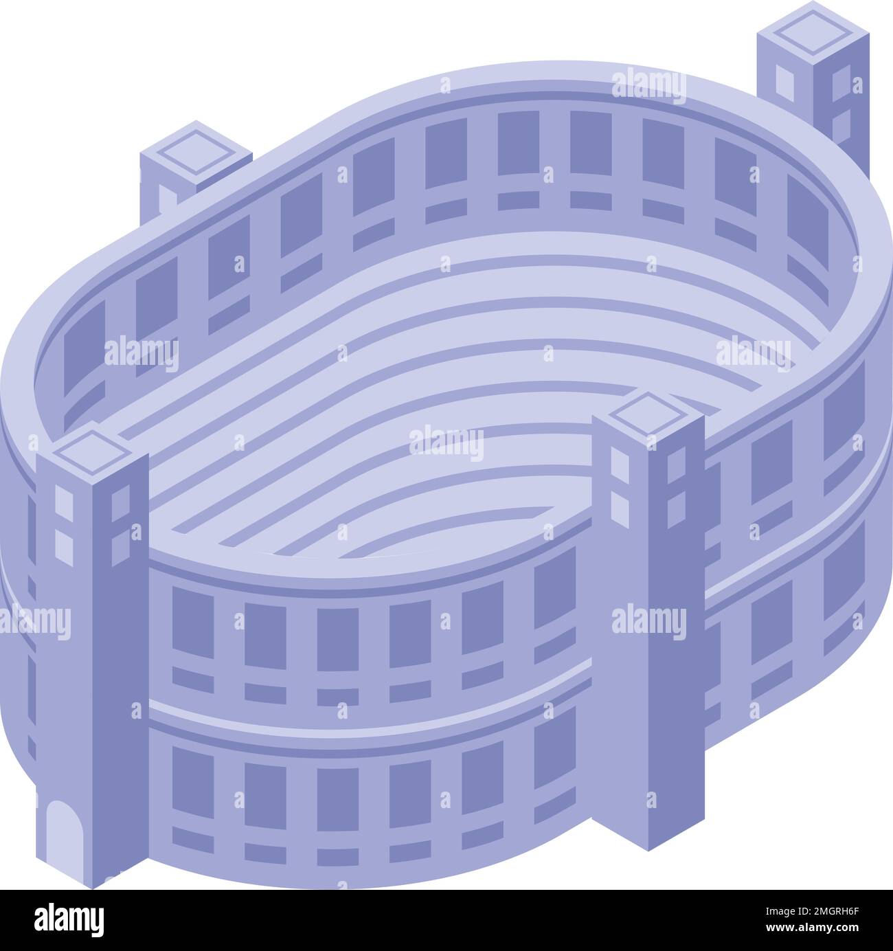 Travel amphitheater icon isometric vector. City building. Scene culture ...
