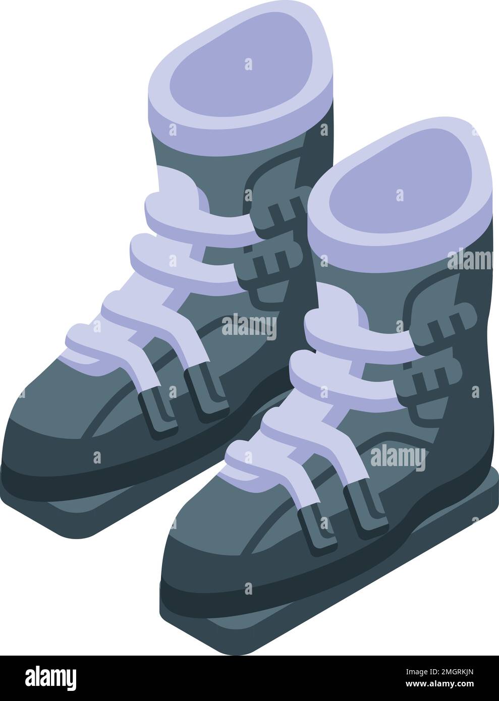 Ski boots icon isometric vector. Jumper athlete. Flying man Stock ...