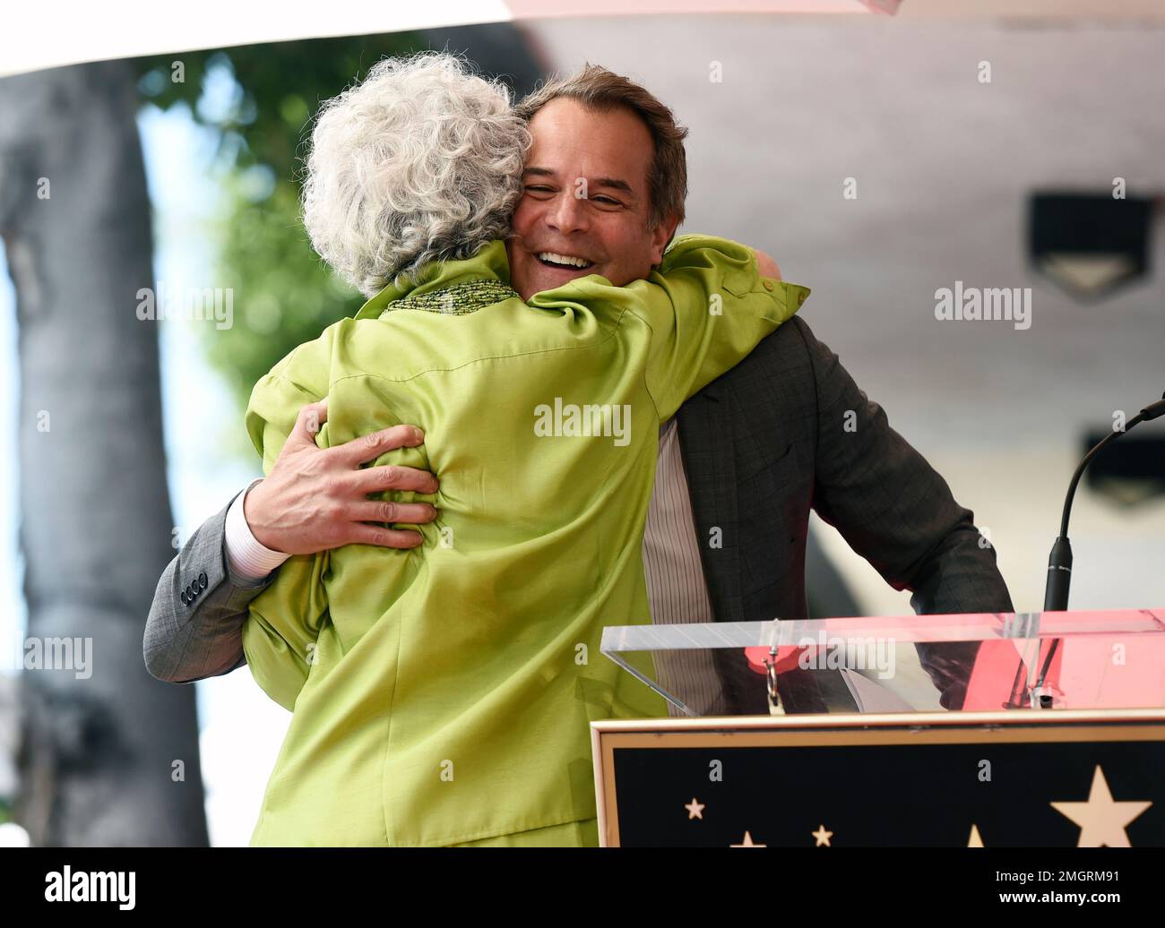 Actor Josh Stamberg embraces his mother, NPR broadcast journalist Susan ...