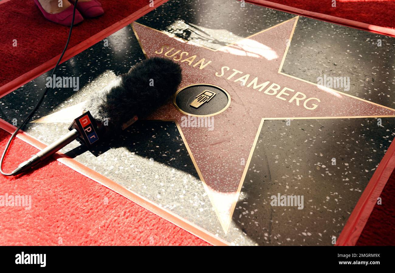 A National Public Radio microphone lies atop the new star of NPR ...