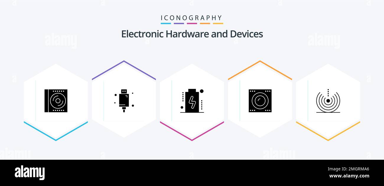 Devices 25 Glyph icon pack including technology. gadgets. electronic ...