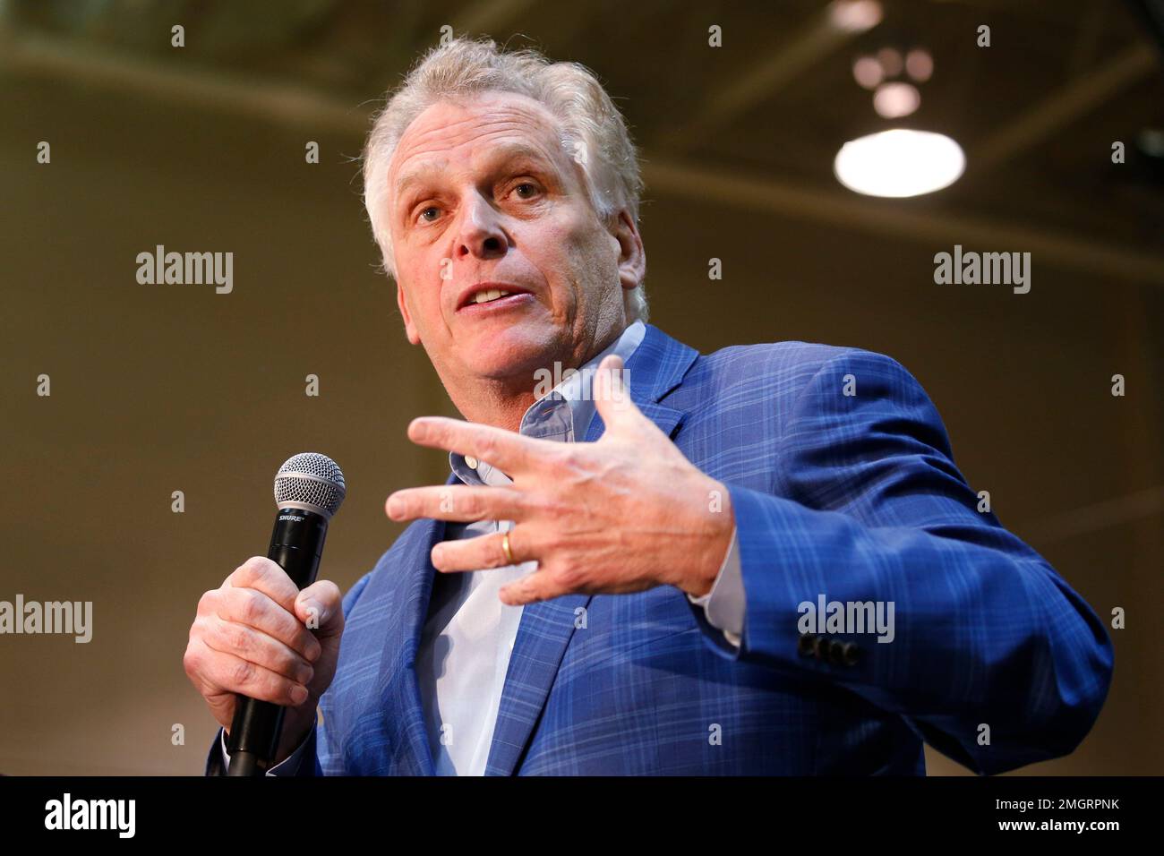 Former Virginia Gov. Terry McAuliffe, gestures during a rally for ...