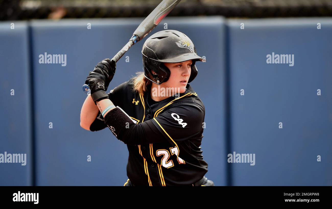 Towson's Jac Mounie at bat during an NCAA softball game on Friday, Feb ...