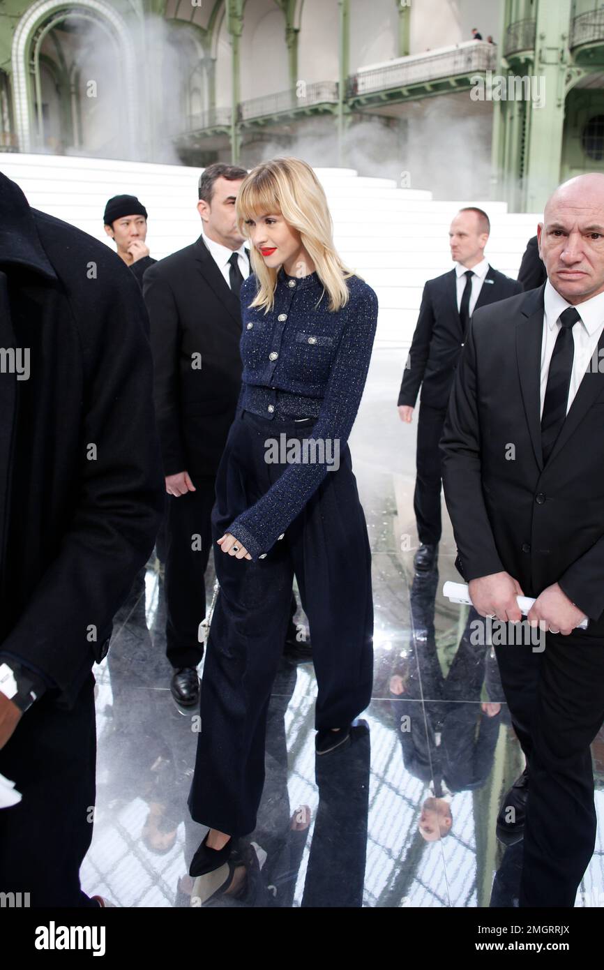 Singer Angele arrives to attend Chanel fashion collection during Women ...