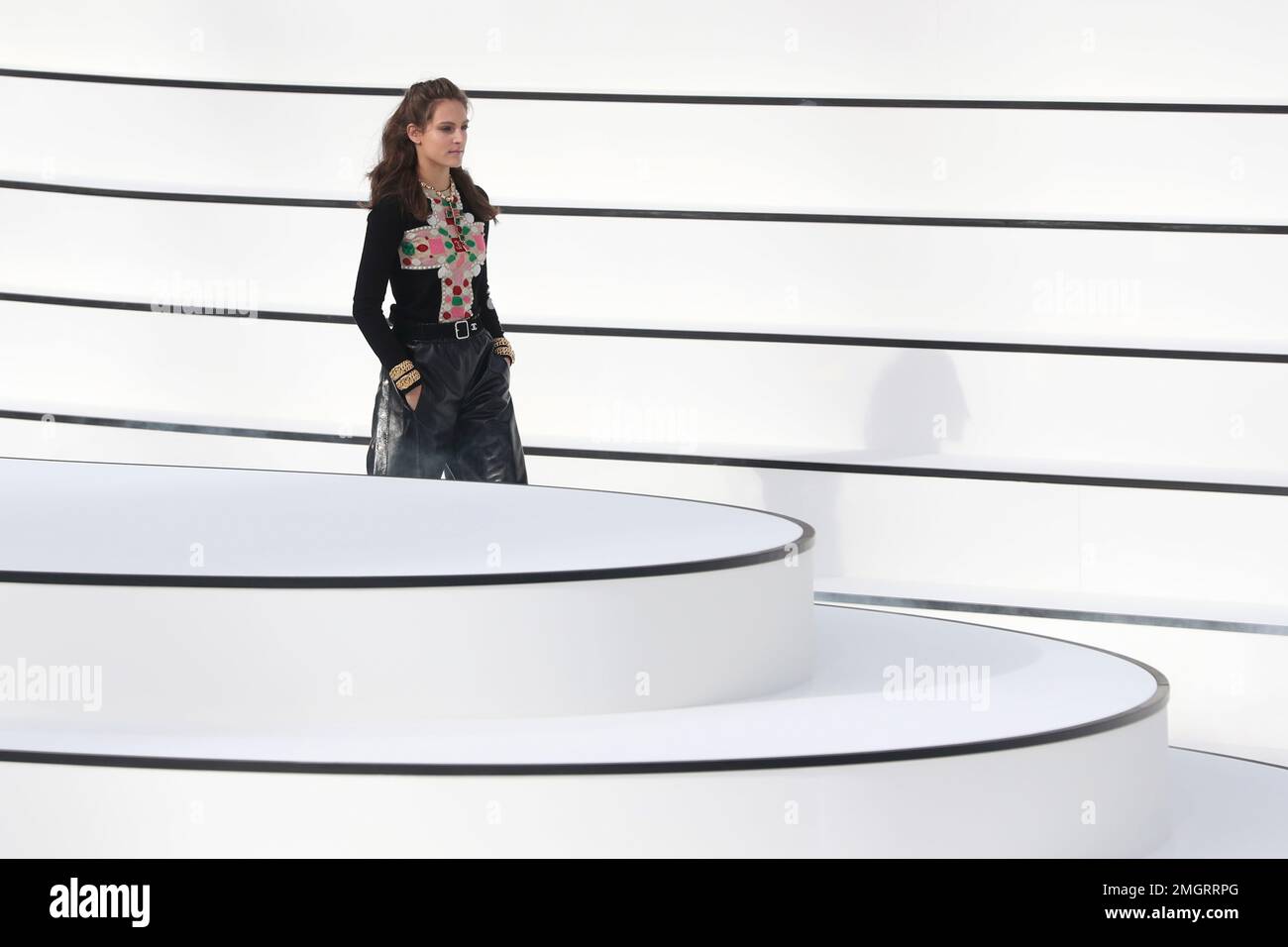 A model wears a creation for the Chanel fashion collection during Women ...