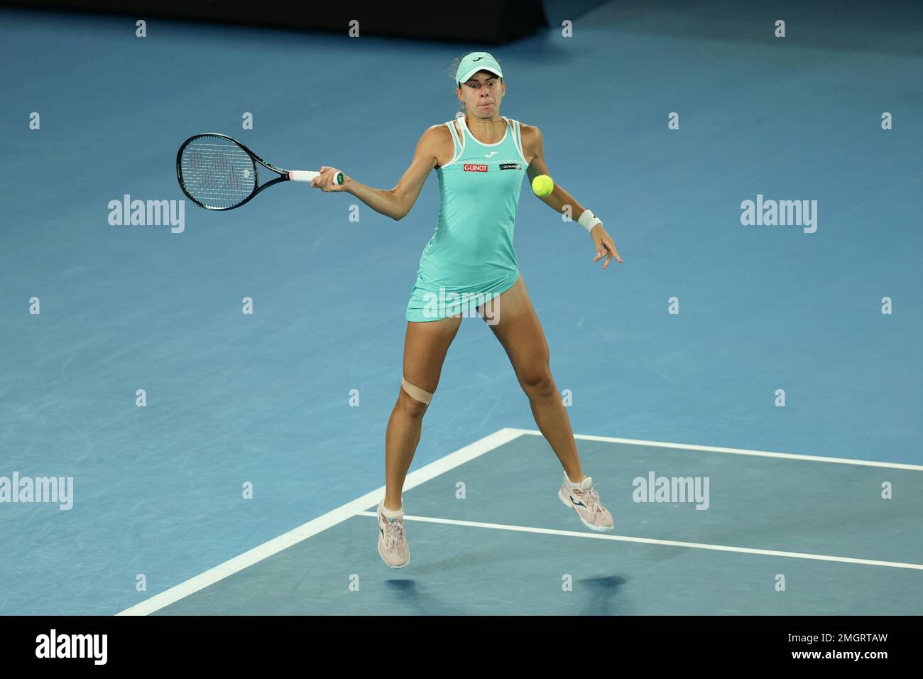 Melbourne, Australia. 26th Jan, 2023. Magda Linette of Poland in action ...