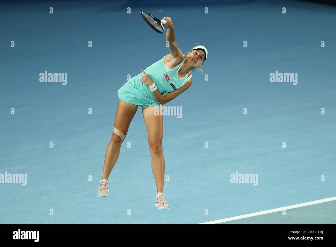 Melbourne, Australia. 26th Jan, 2023. Magda Linette of Poland in action ...