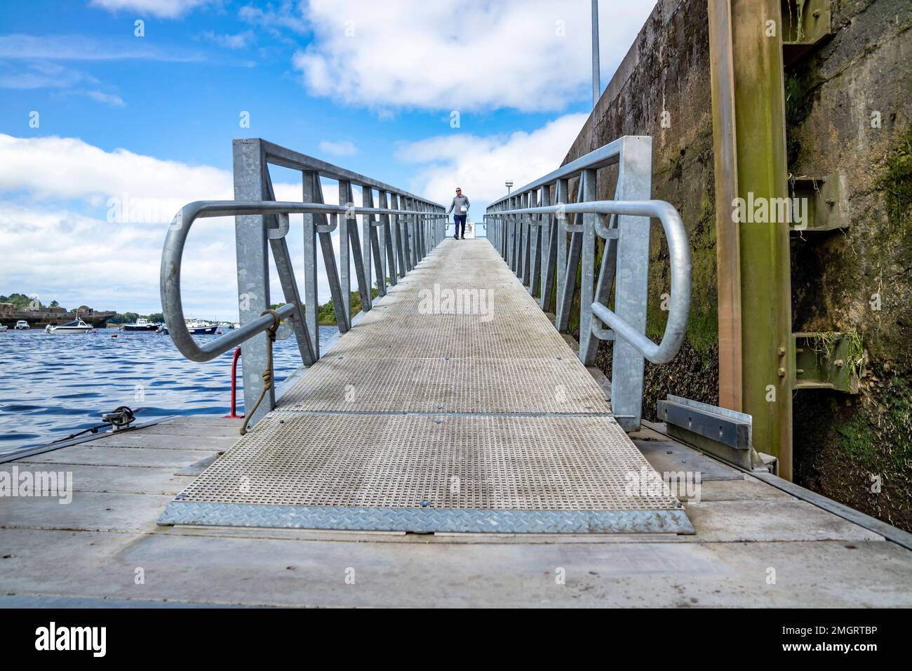 The pier at Ballina harbour in County Mayo - Ireland Stock Photo - Alamy