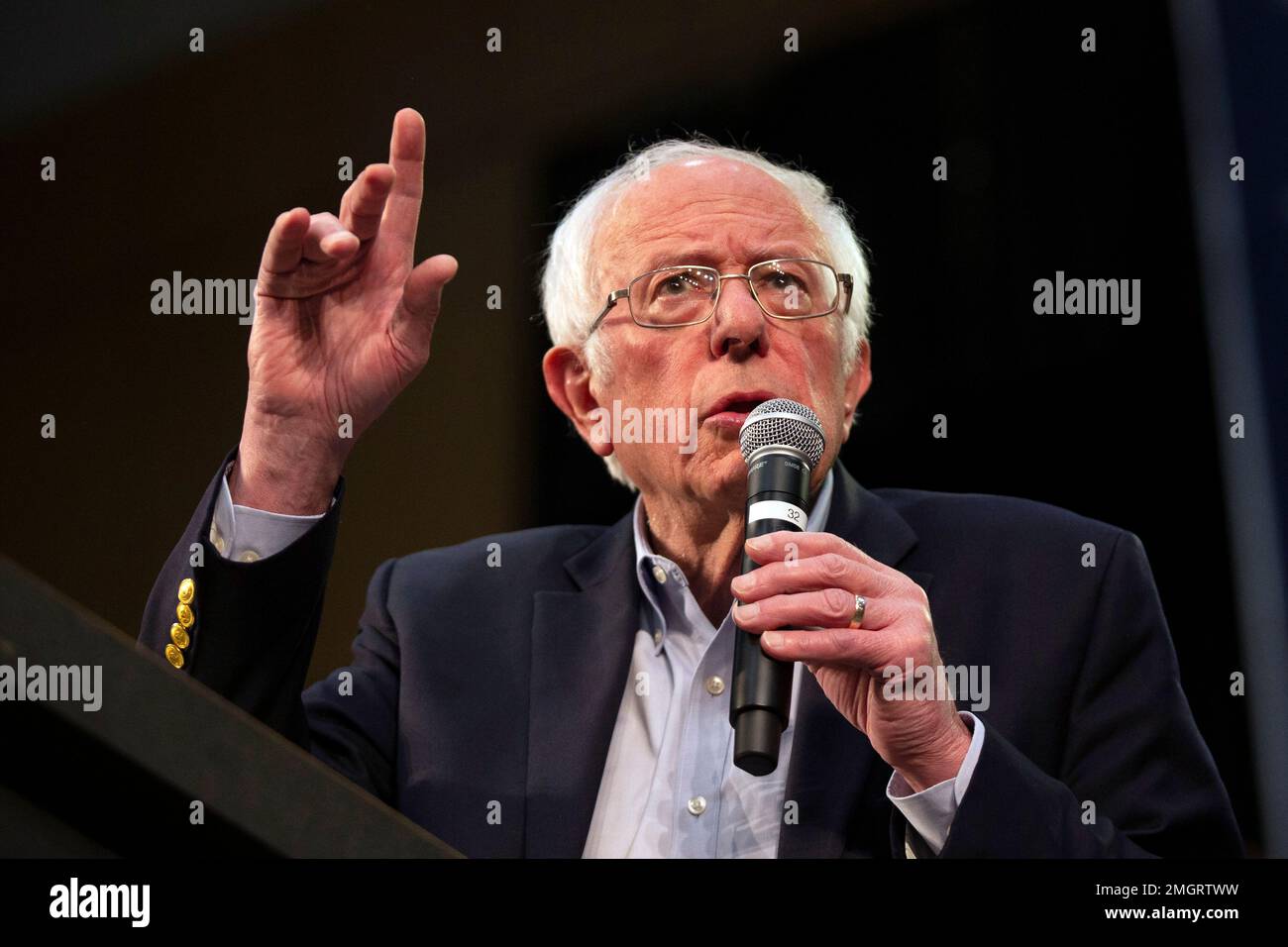 Democratic presidential candidate Sen. Bernie Sanders, I-Vt., speaks at ...