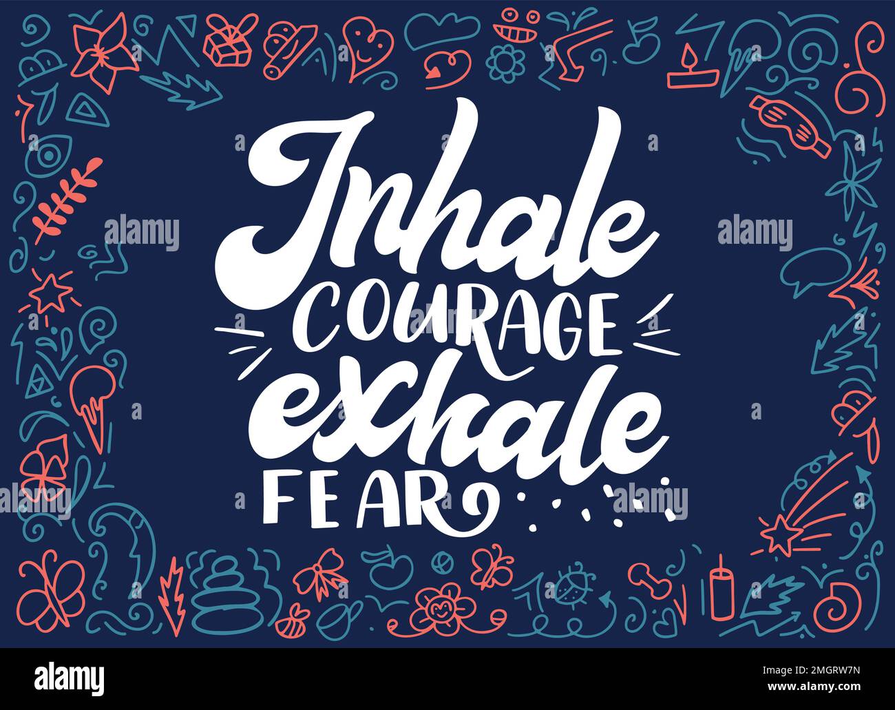 Self care mental heath quote in hand drawn lettering. Unique ...