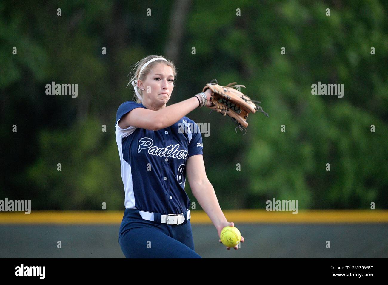 Florida International pitcher Kallie Jones (8) throws to home plate ...