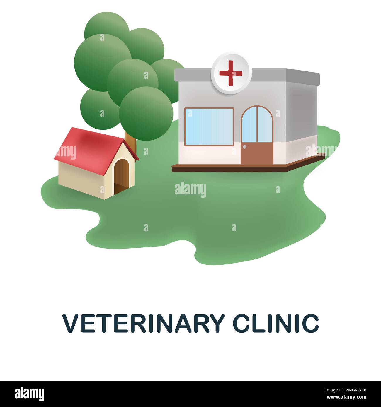 Veterinary Clinic icon. 3d illustration from home pets collection ...