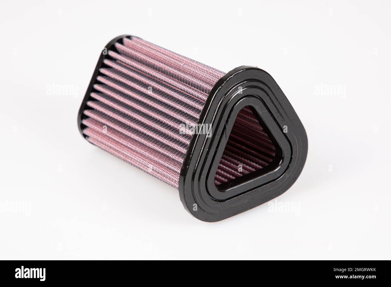 High performance motorbike air intake filter or sport car on isolated ...