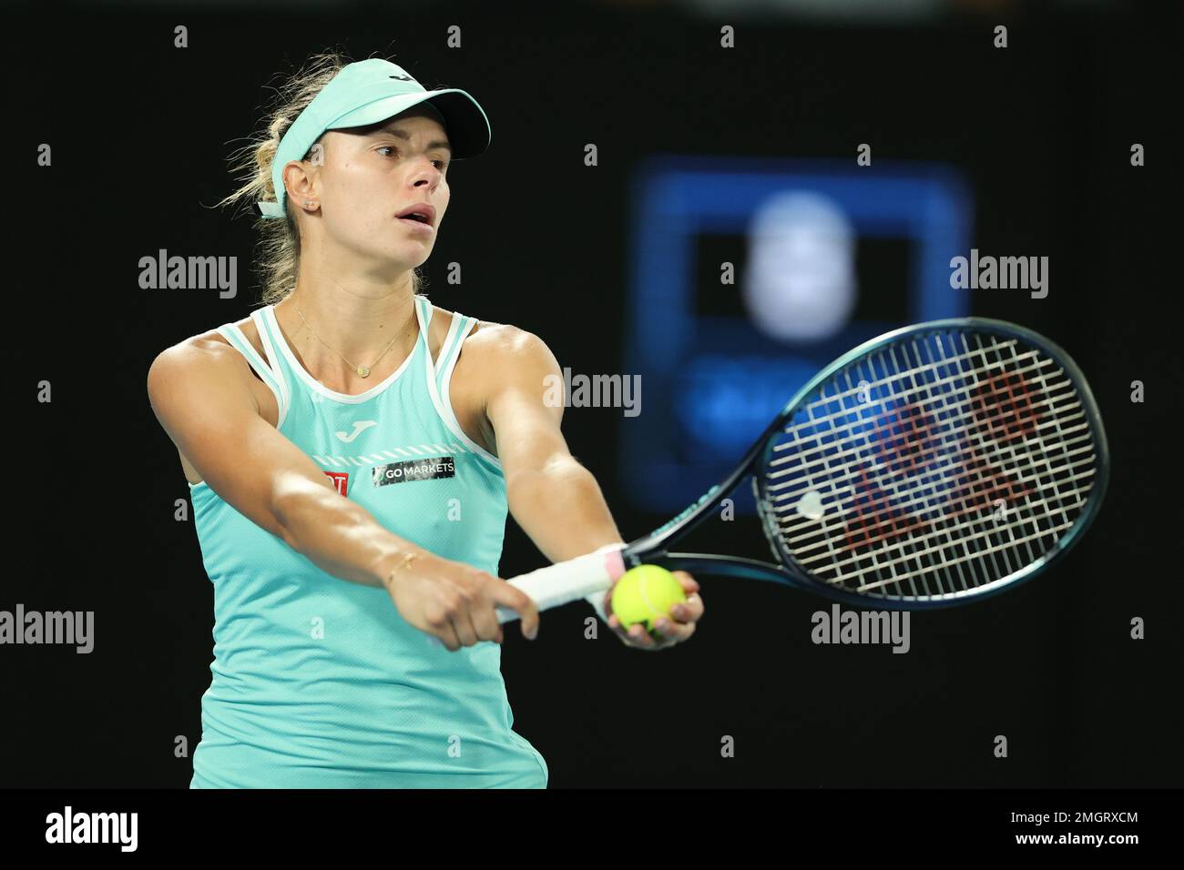 Melbourne, Australia. 26th Jan, 2023. Magda Linette of Poland in action ...
