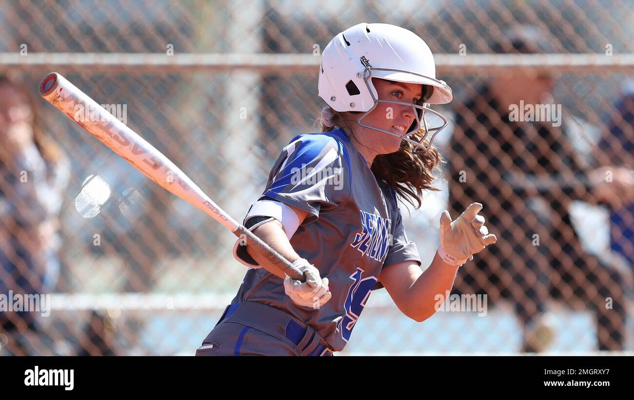 Seton Hall outfielder Abby Wingo #19 during an NCAA softball game on ...