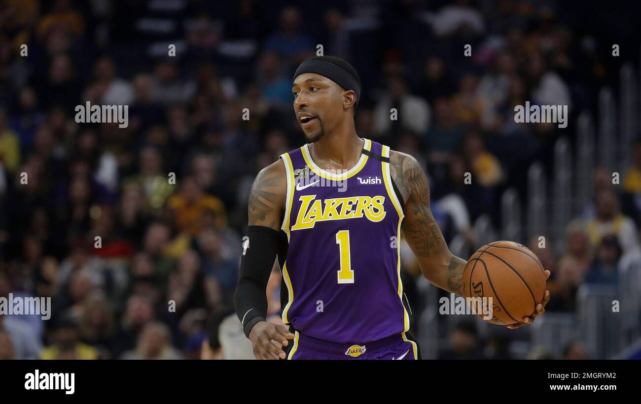 Los Angeles Lakers guard Kentavious Caldwell-Pope (1) against the ...