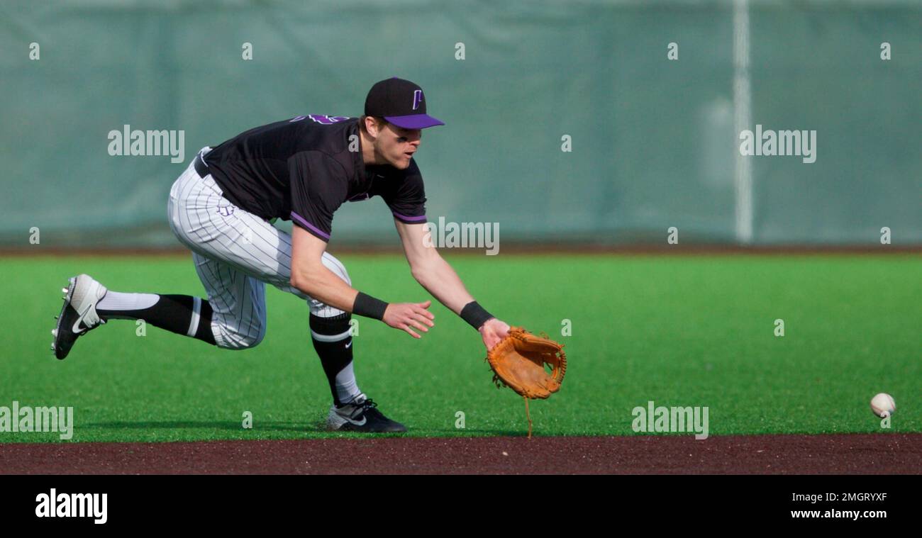 Portland infielder Chad Stevens during an NCAA baseball game on Friday ...