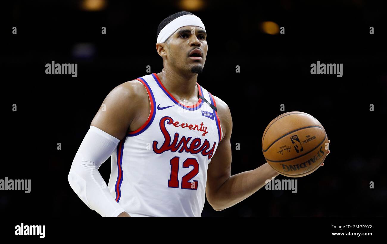 Philadelphia 76ers' Tobias Harris plays during an NBA basketball game ...