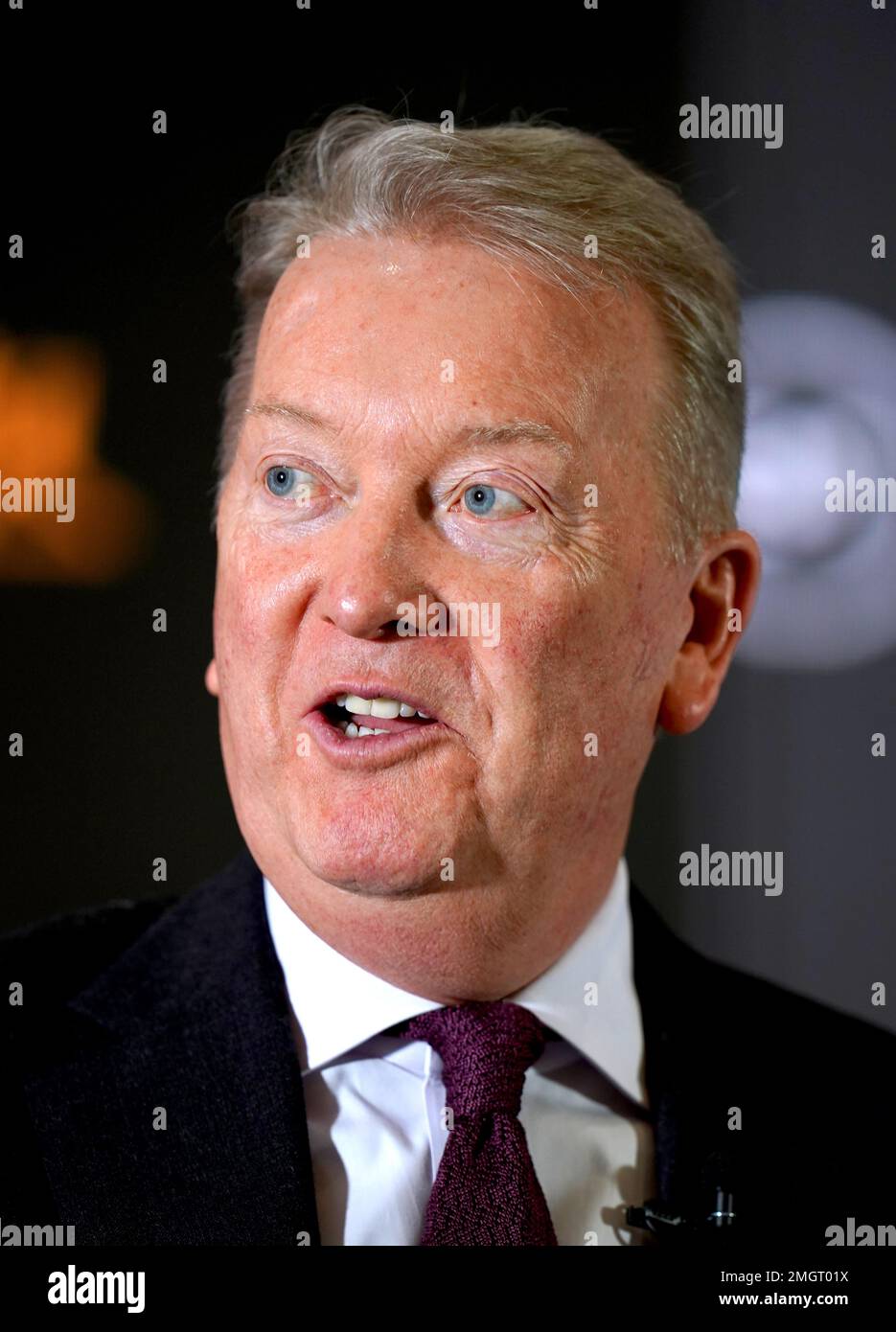 Promoter Frank Warren during a press conference at Brent Civic Centre ...