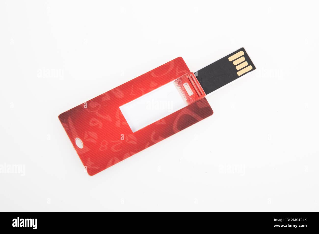 usb key plastic flash drive folding on white background Stock Photo - Alamy