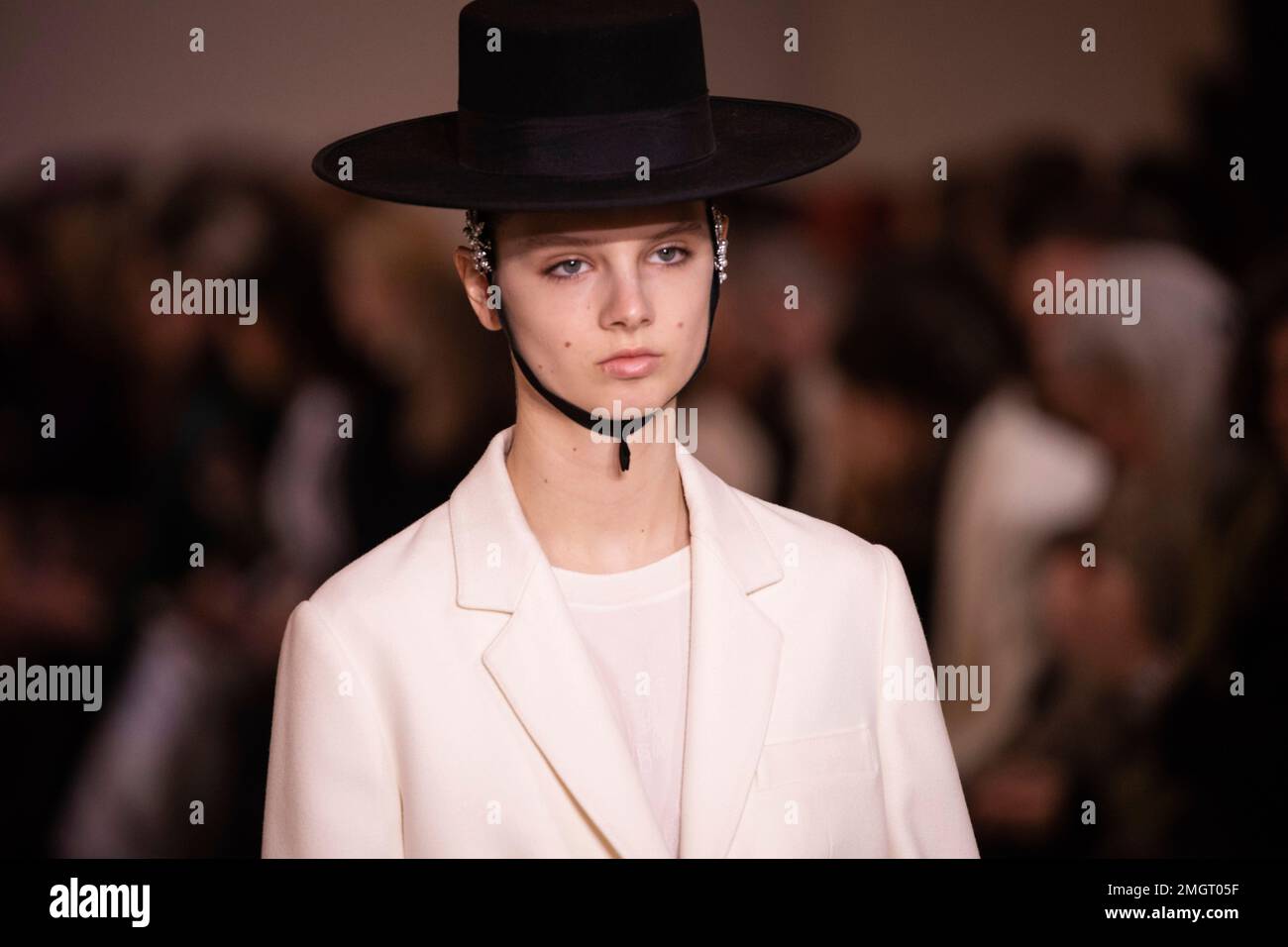 A model wears a creation for the Giambattista Valli fashion collection ...
