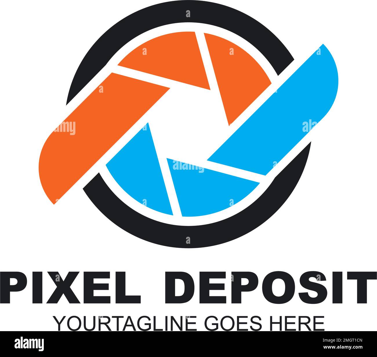 pd or dp letter camera pixel icon vector logo design concept web Stock ...