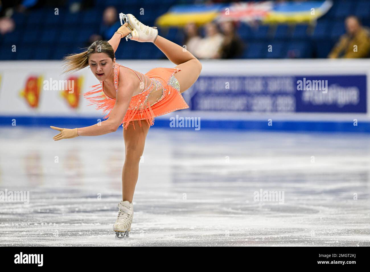 Nikola RYCHTARIKOVA (CZE), during Women Short Program, at the ISU European Figure Skating ...