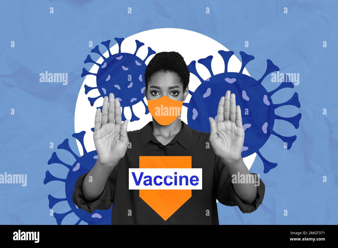 Creative photo 3d collage artwork poster postcard of girl showing clean ...