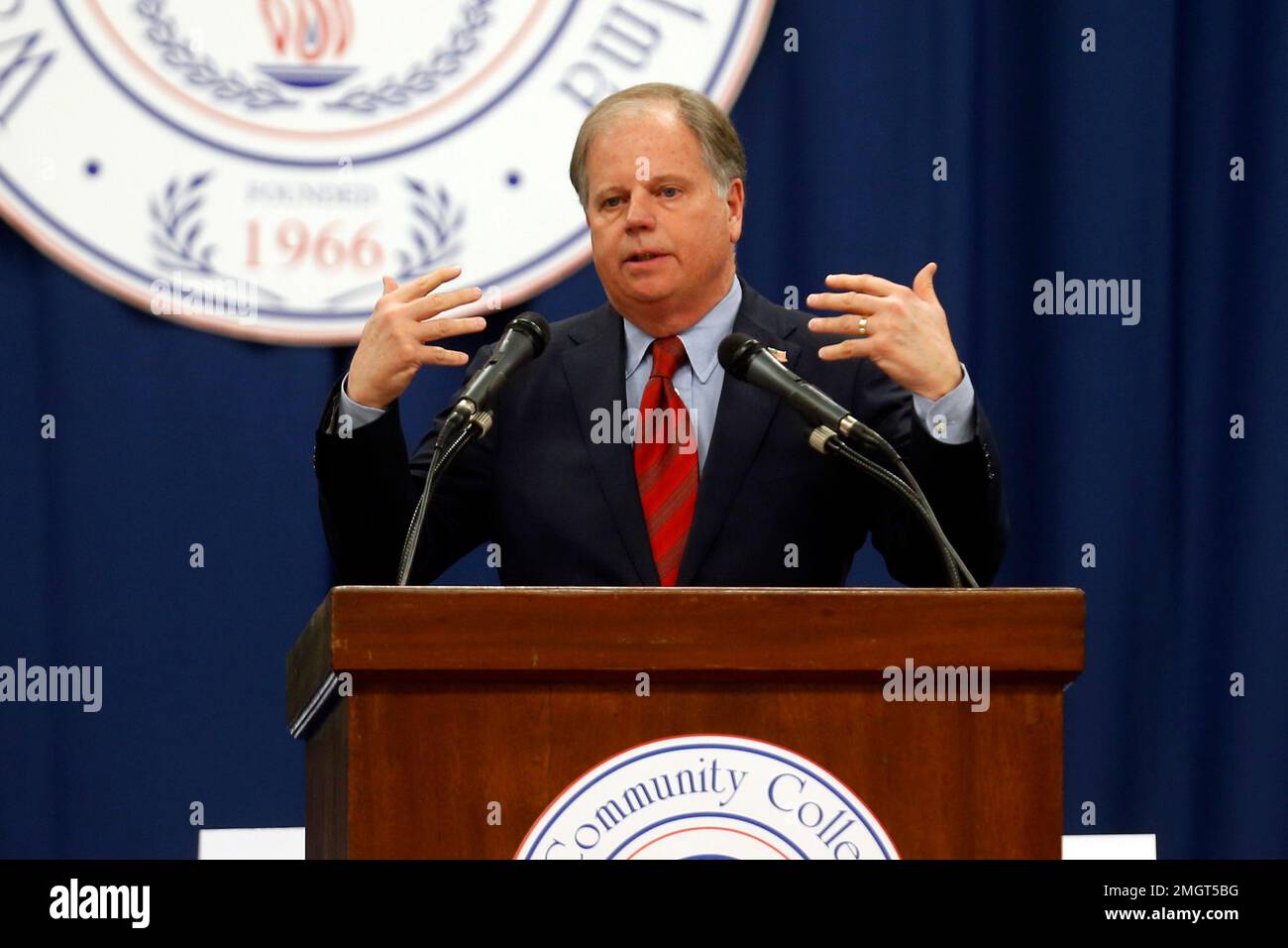 Sen Doug Jones speaks at the unity breakfast Sunday, March 1, 2020, in ...