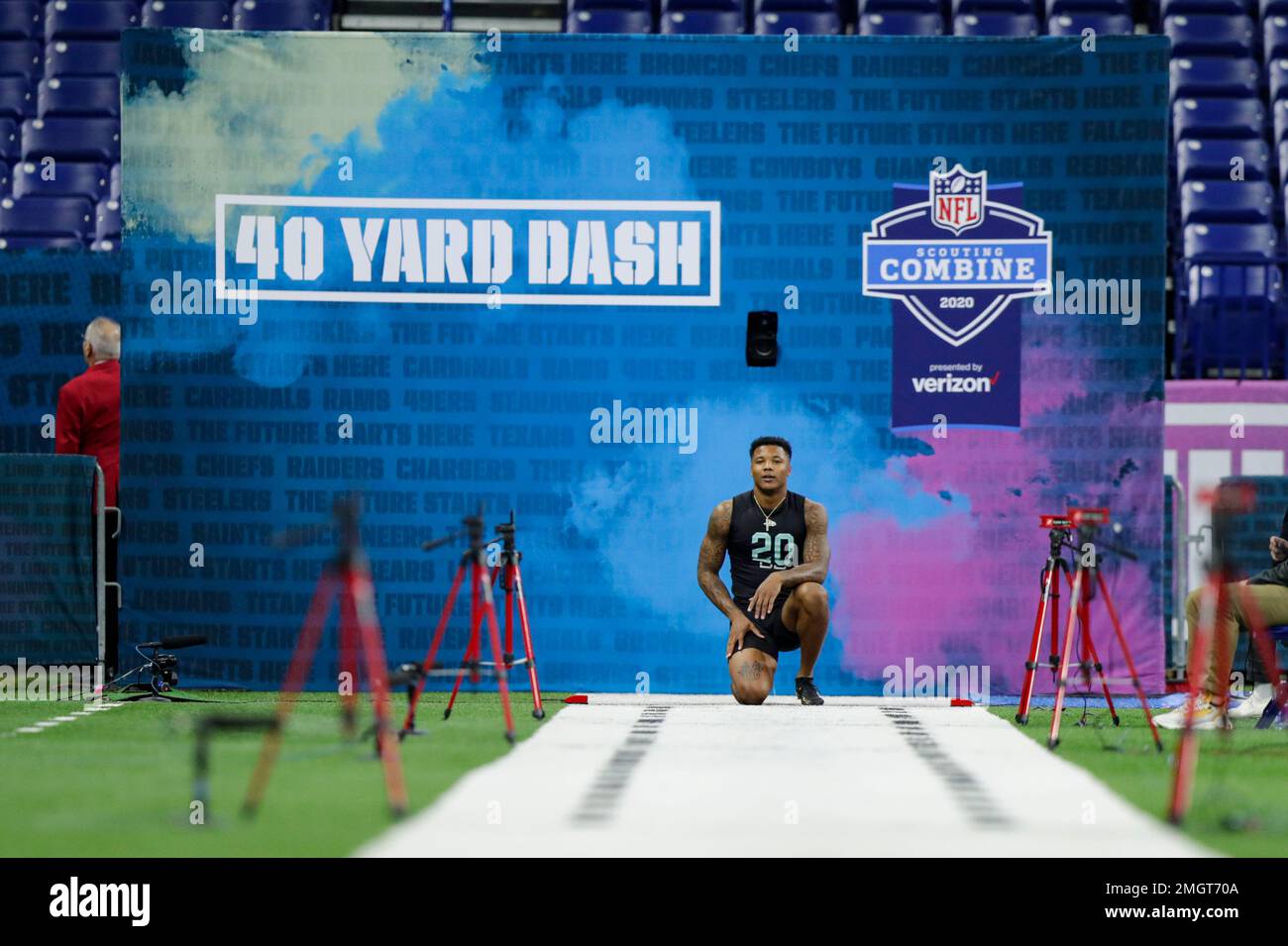 Nebraska defensive back Lamar Jackson runs the 40-yard dash at the NFL ...