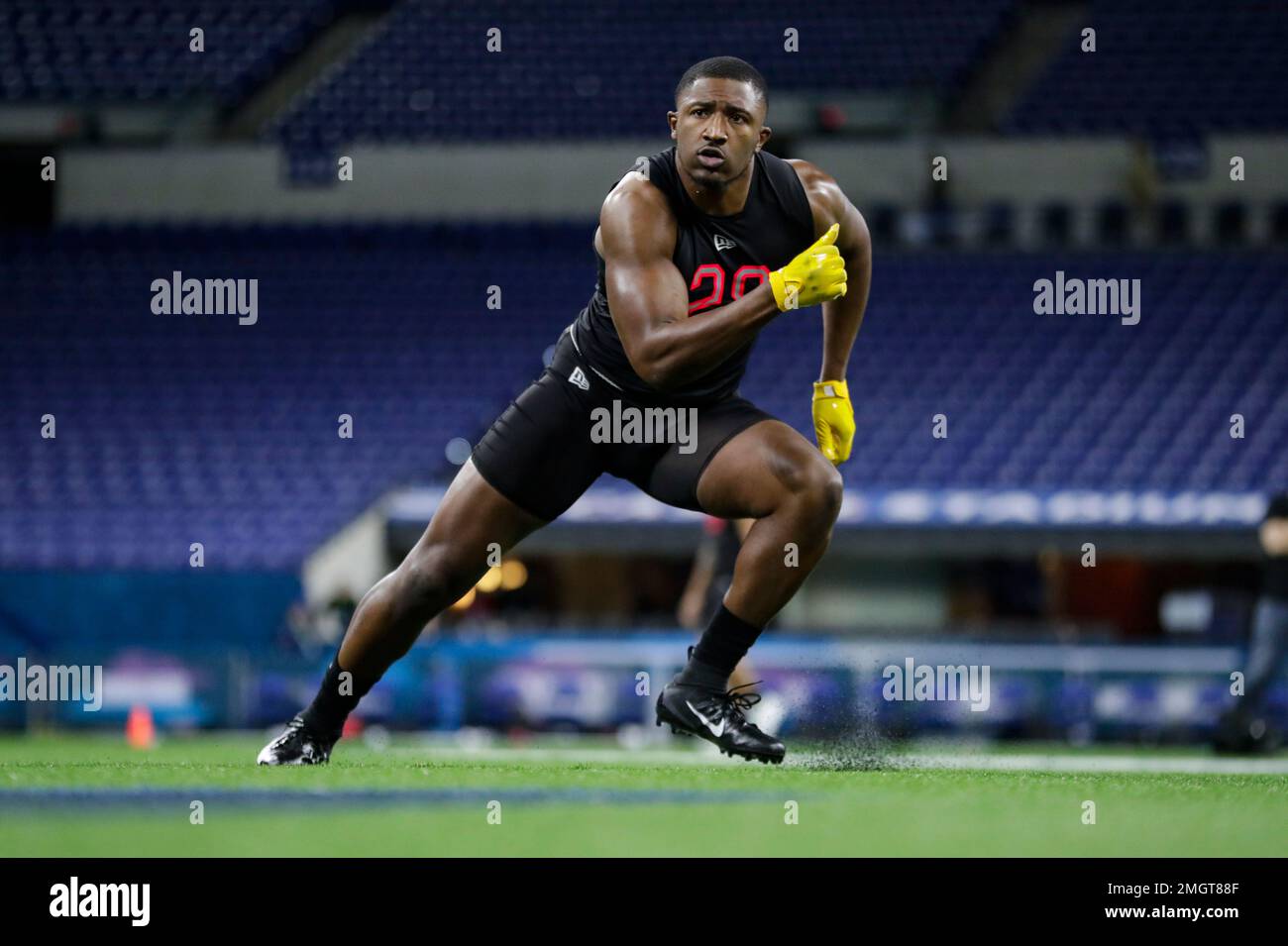 Florida defensive lineman Jonathan Greenard runs a drill at the NFL ...