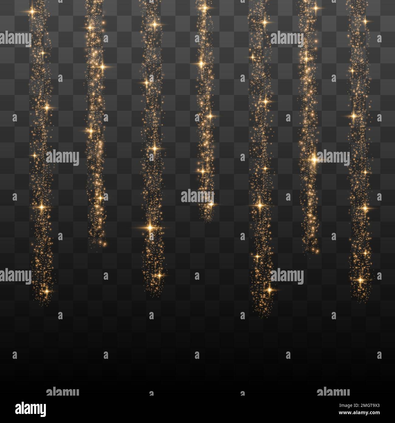 Gold Light Effect. Vector Glitter Particles. Shining Bokeh Stock Vector ...