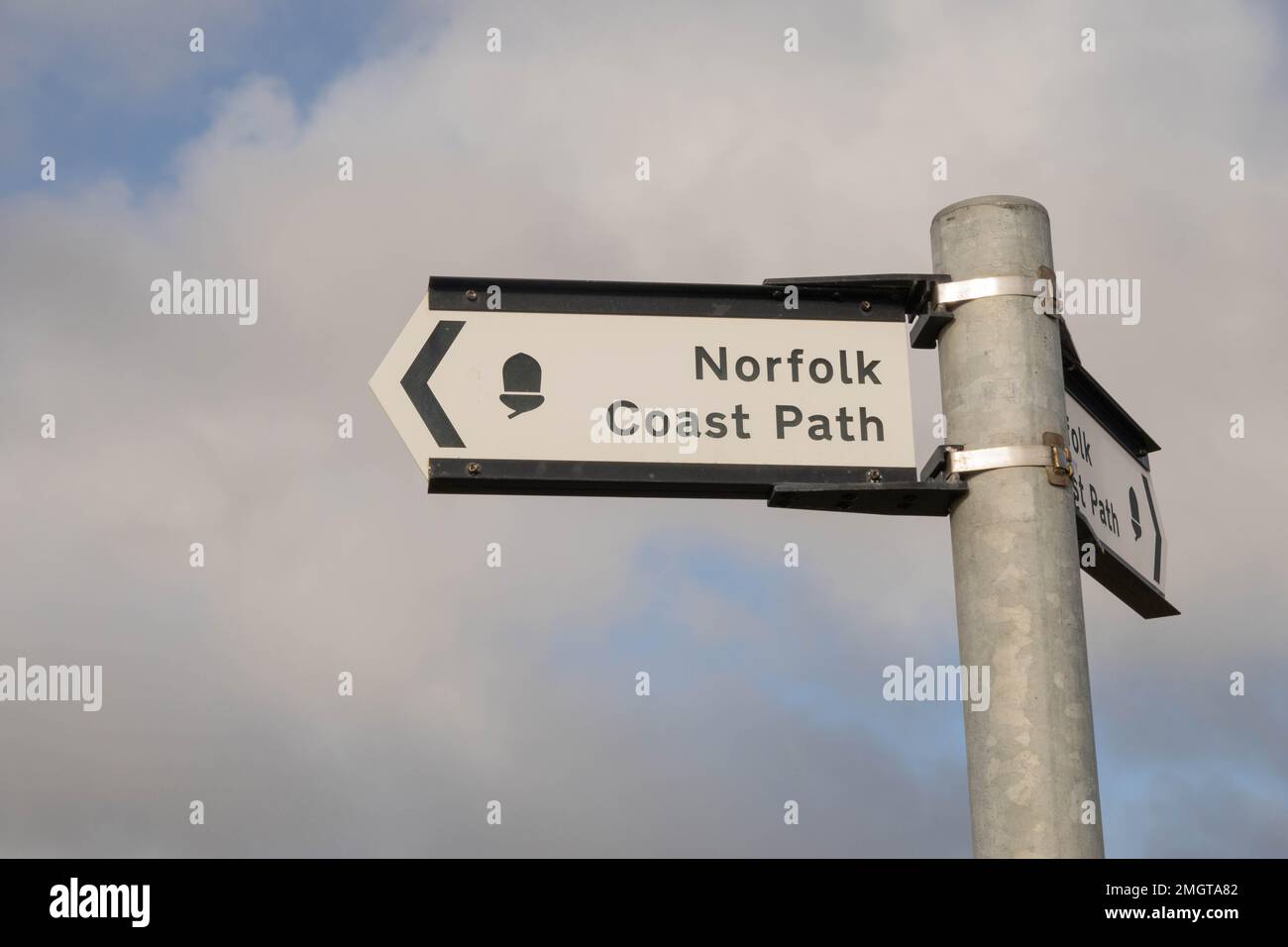 Metal Norfolk Coast path sign on metal post Stock Photo - Alamy