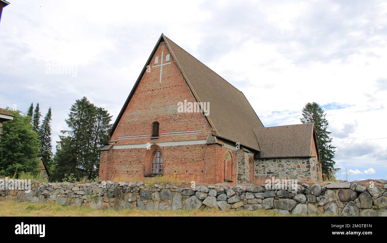 Hattulan pyhän ristin kirkko 1490, Hattula Stock Photo - Alamy